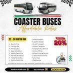 Coaster Bus Rental in Sharjah, Dubai, Ajman – 30-Seater Bus Hire