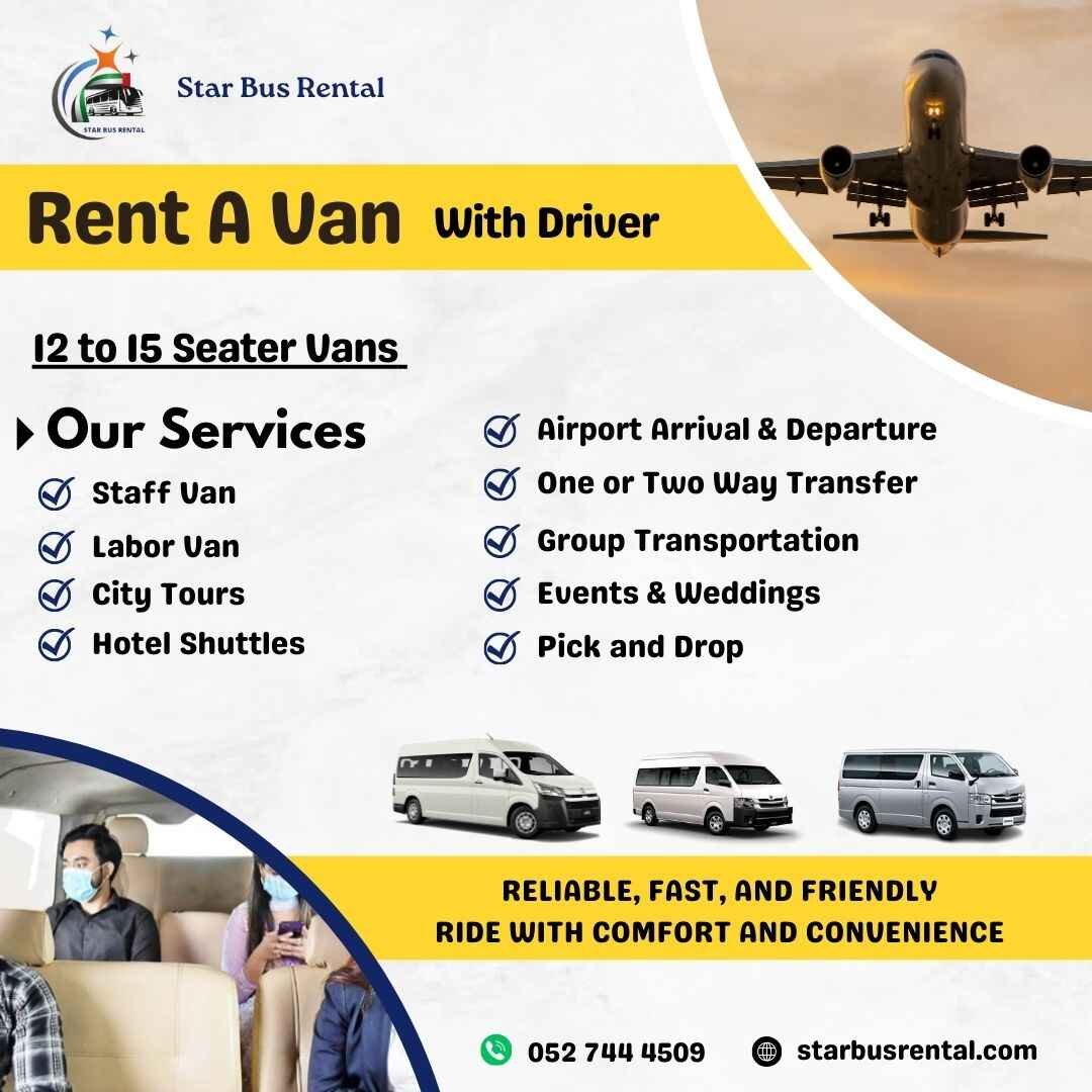 Van Rental with Driver | Van Hire Dubai | Sharjah | Ajman | UAE