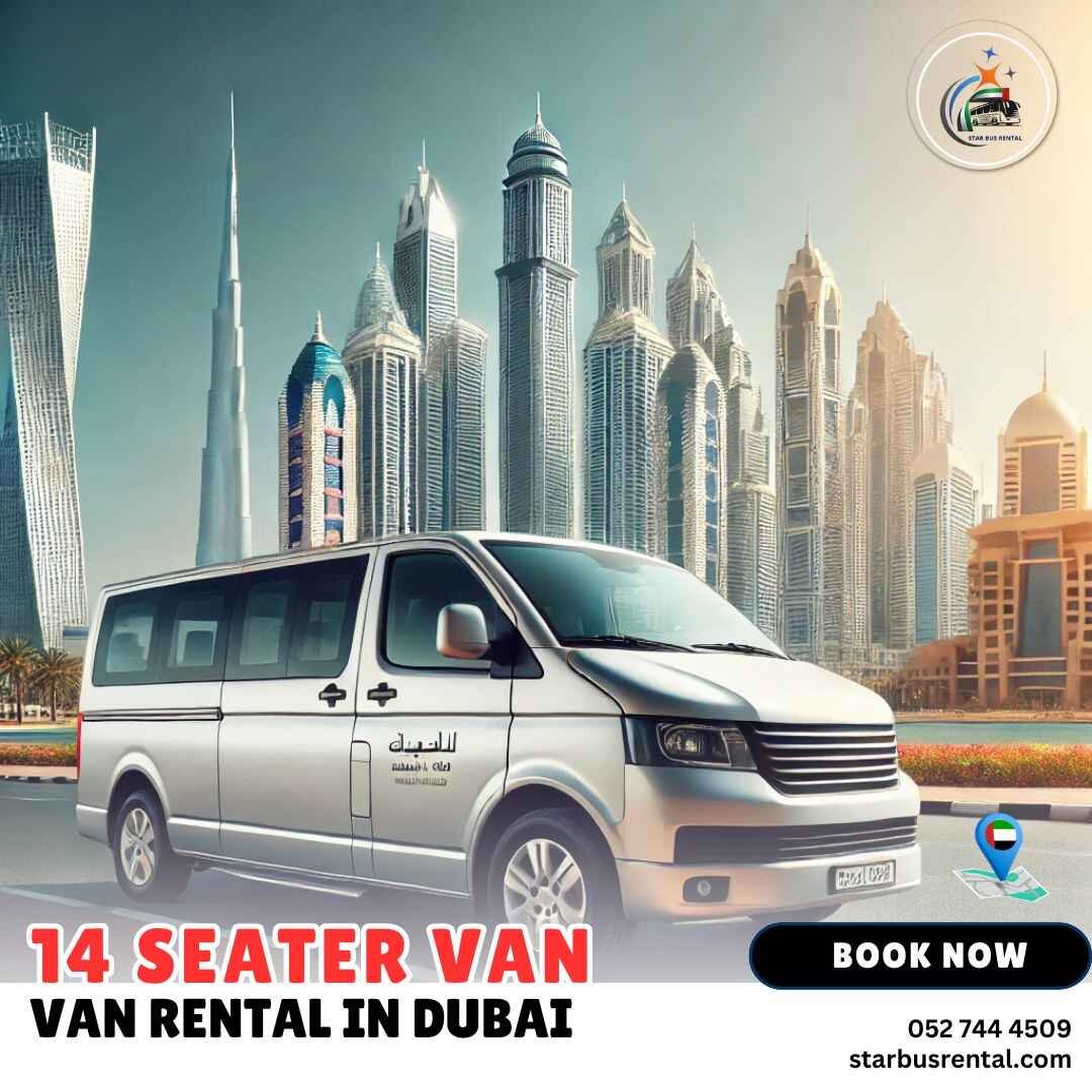 14 Seater Van for Rent in Dubai with Driver - Star Bus Rental